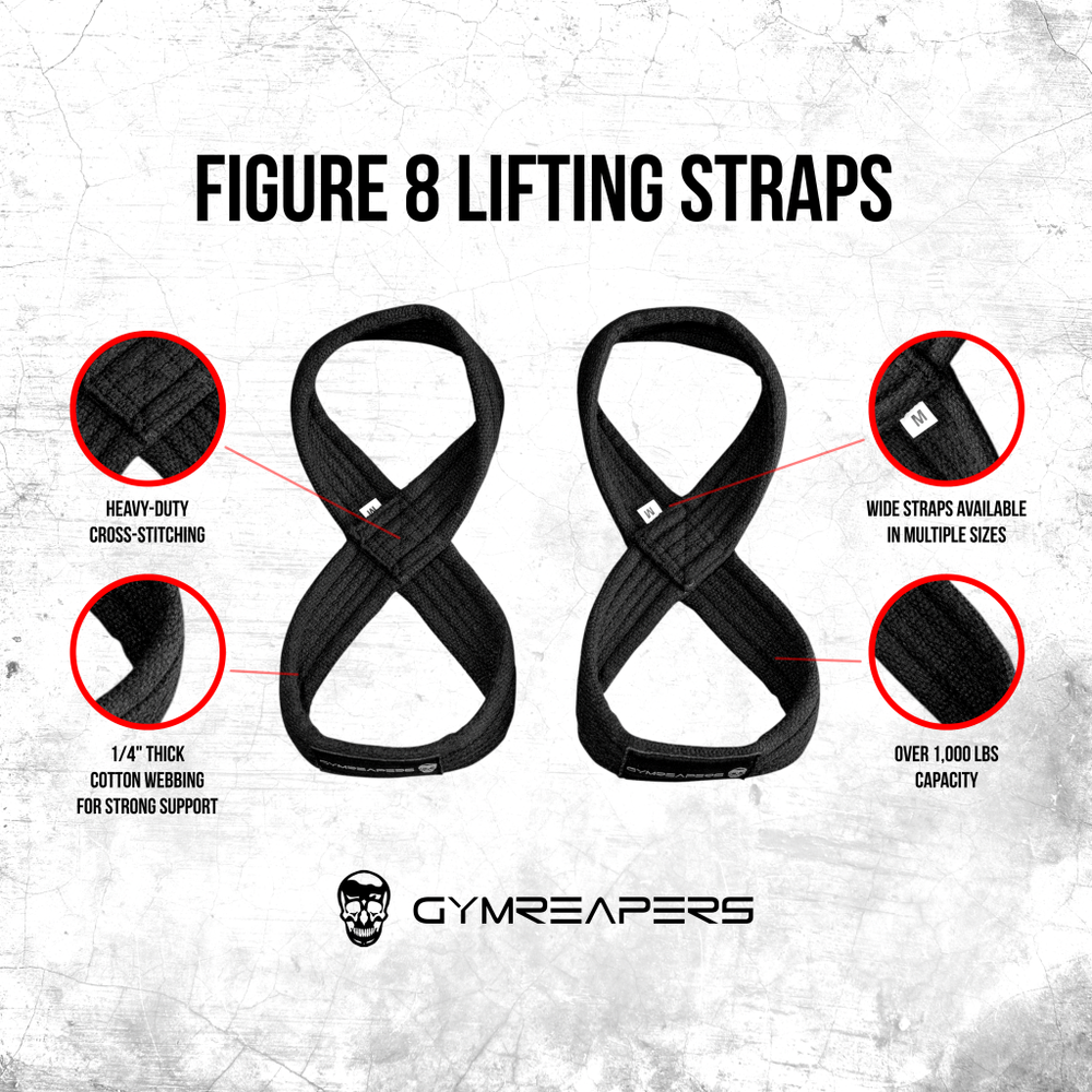 Gymreapers Figure 8 Lifting Straps - Red