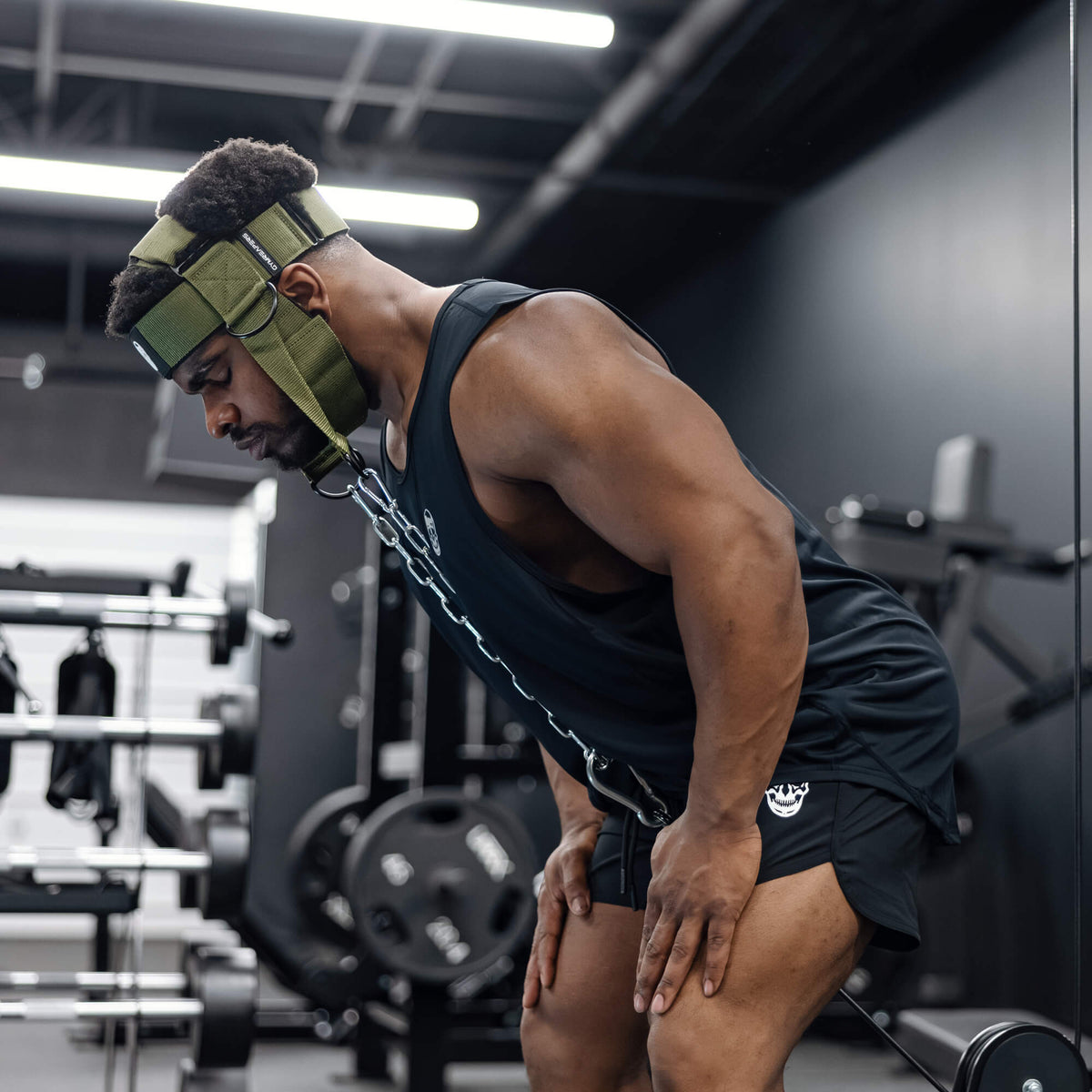 Neck Harness for Training with Adjustable Neck Strap - Green