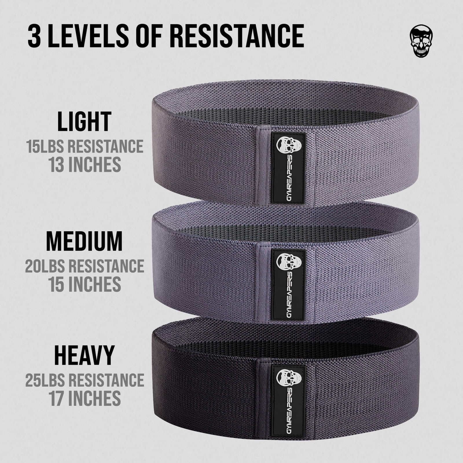 Gymreapers Hip Bands 3-Pack in Purple