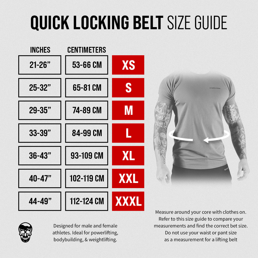 Quick Locking Weightlifting Belt | Adjustable Weight Belt | Gymreapers