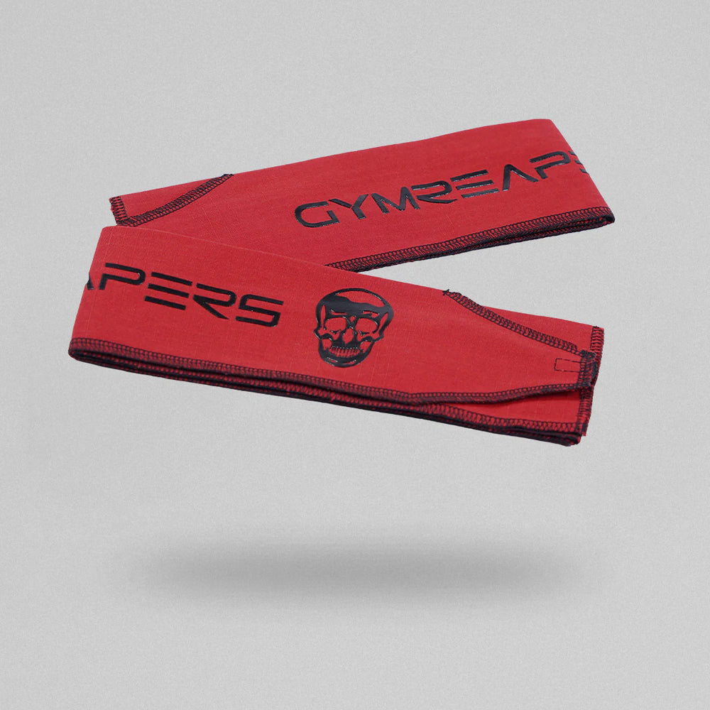 Gymreapers Strength Wrist Wraps - Adjustable Support - Red