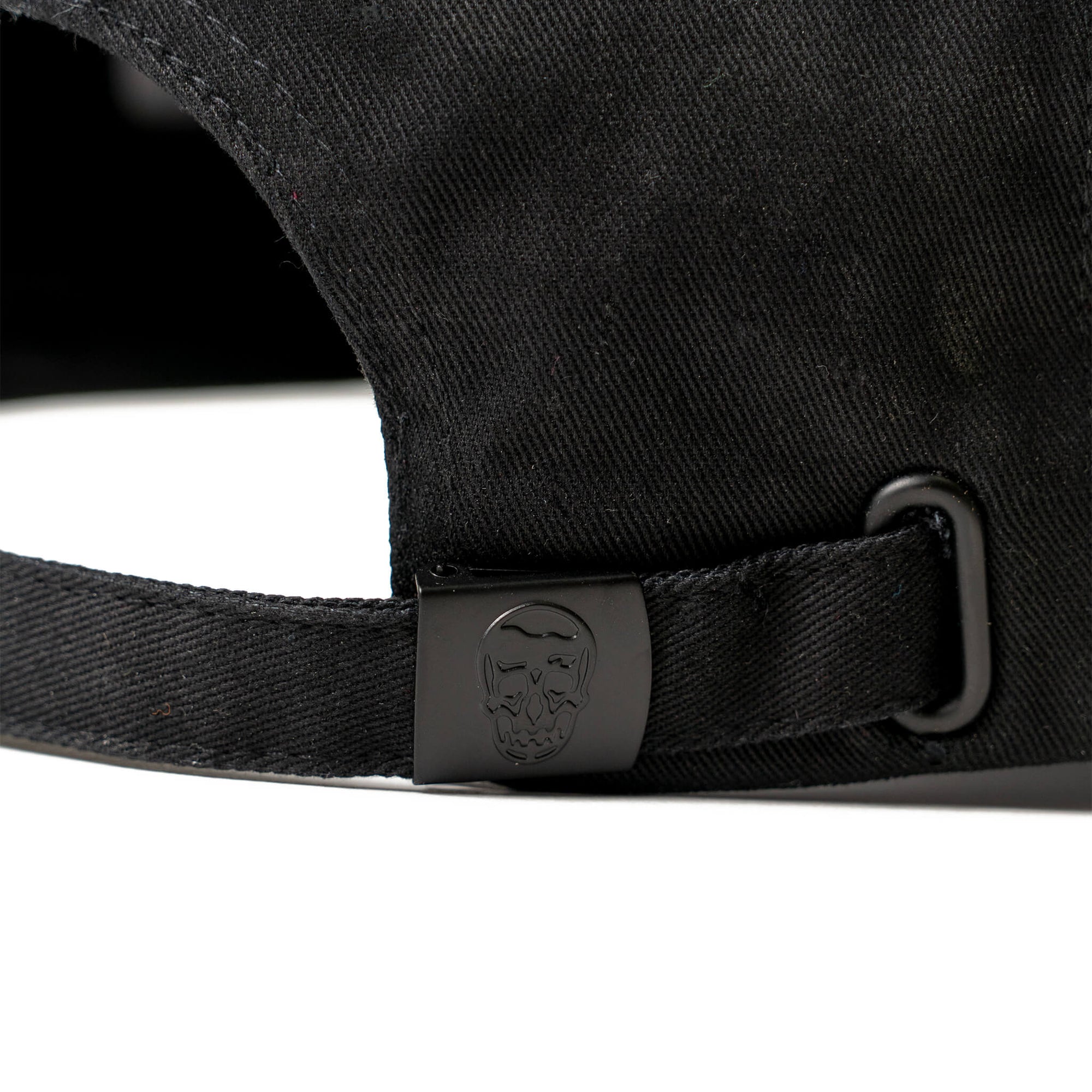 5-Panel Skull Hat - Black/White