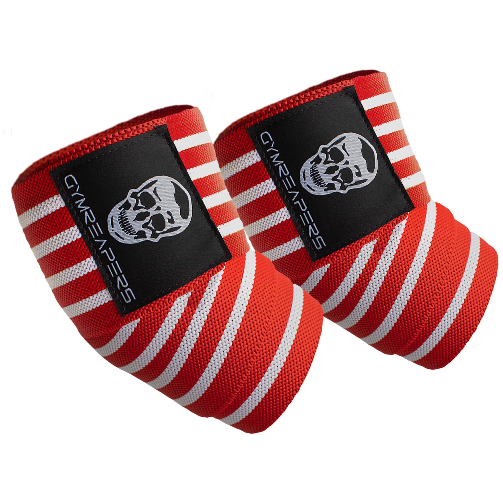 Gymreapers Weightlifting Elbow Wraps - Red/White
