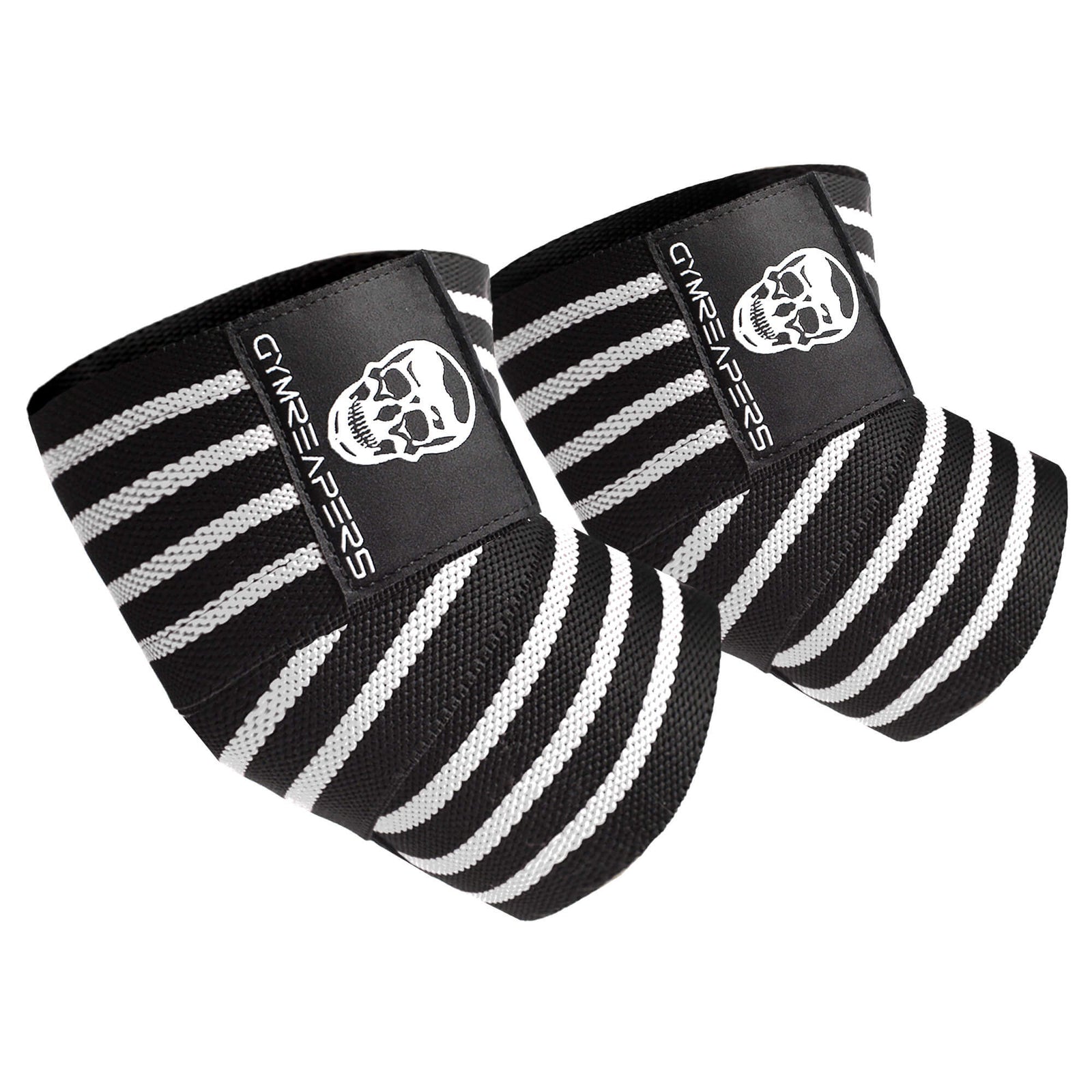 Gymreapers Weightlifting Elbow Wraps - Black/White