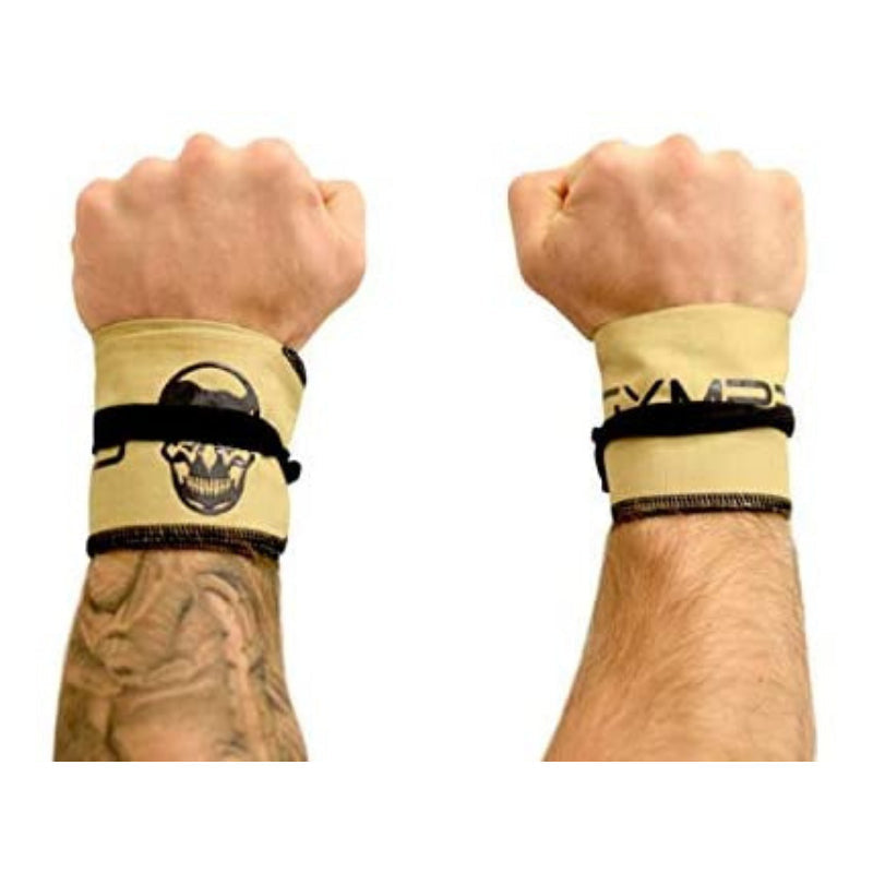 Gymreapers Strength Wrist Wraps - Adjustable Support - Tan